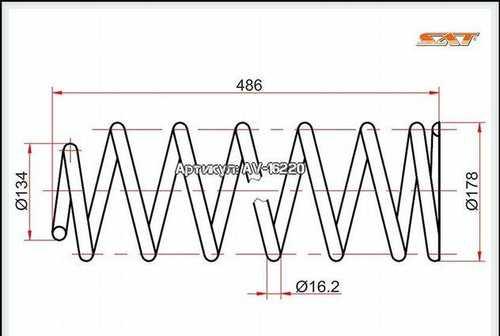 Комплект пружин 2шт задние toyota land cruiser 100