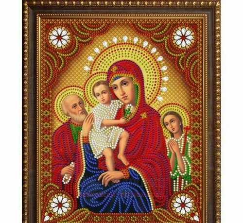 Алмазная мозаика 27x33 Икона Богородица "Трёх радо