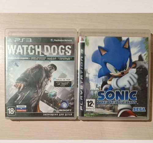 Sonic The hedgehog ps3, watch dogs ps3