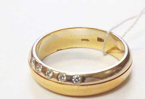 Обручальное кольцо с бриллиантами 17р 585*