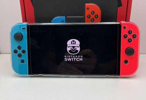 Nintendo switch oled 256 gb + игры + hwfly
