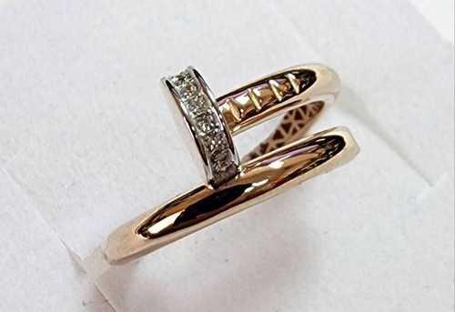 Золотое кольцо Гвоздь Cartier