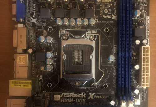 Материнская плата 1155 asrock h61m-DGS