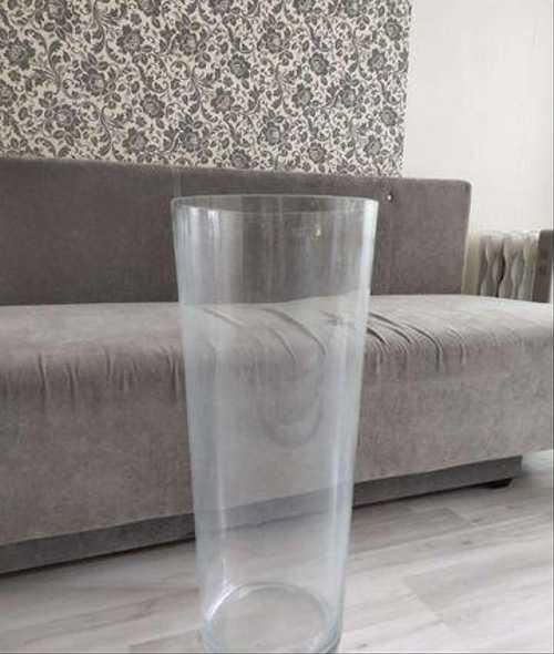 Большая стеклянная напольная ваза Ikea/икея