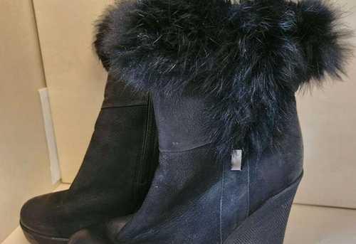 Ботильоны ботинки женские зимние нубук