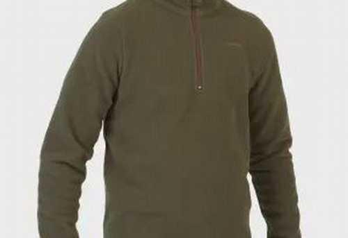 Свитер флисовый 100 детский 1/2 ZIP зеленый sologn