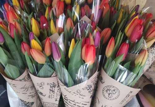 Тюльпаны на 8 марта букеты
