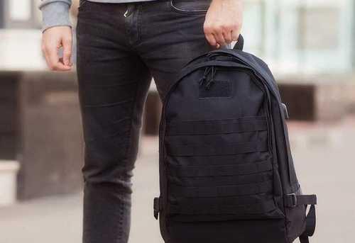 Рюкзак тактический с разъёмом USB, black