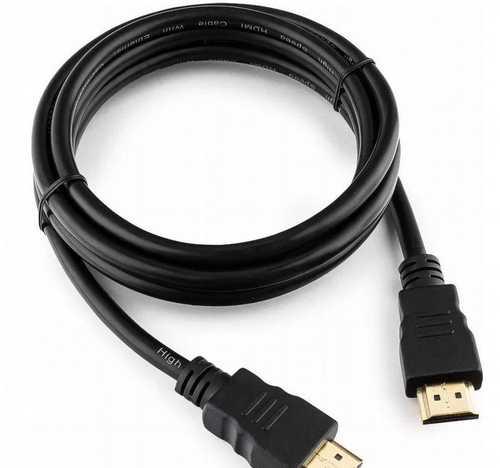 Кабель Cablexpert hdmi 1.8м, v2.0, 19M/19M, медь, позол.разъемы, экран, угловой, черный CC-hdmi4-6