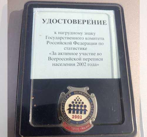 Знак За активное участие Всероссийская перепись