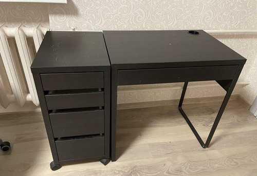 Компьютерный стол с тумбой IKEA micke (микке)