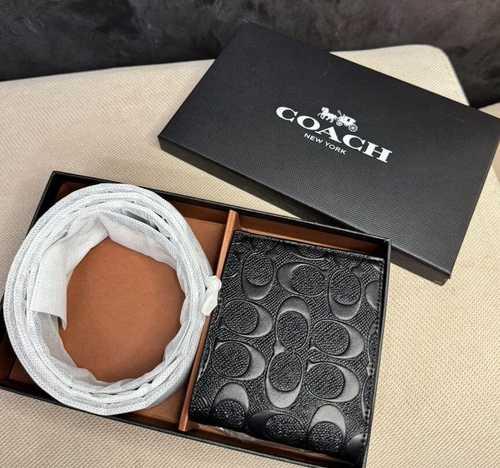 Кошелек мужской   ремень мужской coach набор