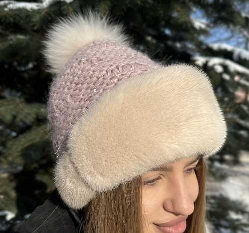 Шапка норковая женская