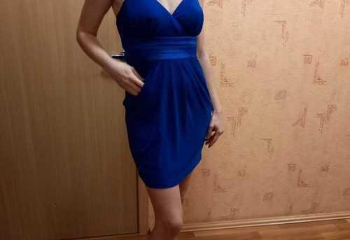 Платье вечернее (коктейльное), ярко синее 44 46