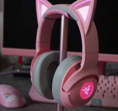 Наушники Razer Kraken Kitty V2 с подставкой