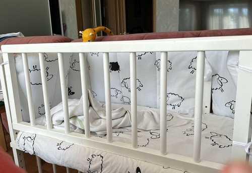 Детская кроватка приставная бу