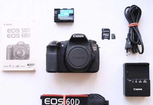 Фотоаппарат Canon 60d (пробег 35к) body + 8гб