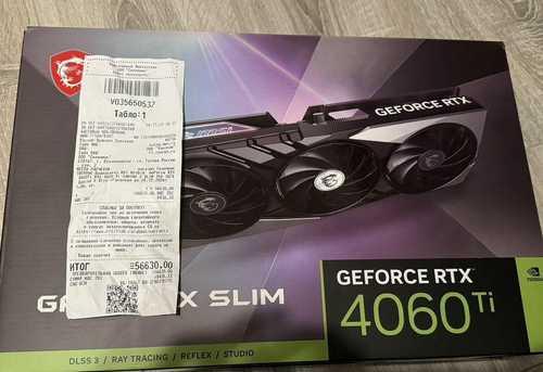 Видеокарта MSI RTX 4060 Ti gaming X slim 16G