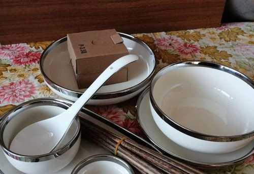 Набор столовой посуды для Суши. Керамика глазурь