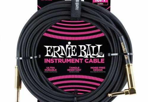 Ernie ball 6081 кабель оплетёный, 3,05 м, чёрный