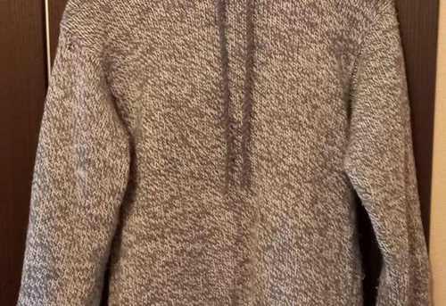 Объемный свитер женский с капюшоном, шерсть