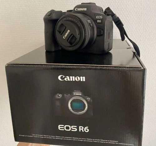 Фотоаппарат canon r6 (новый)   обьектив 50мм