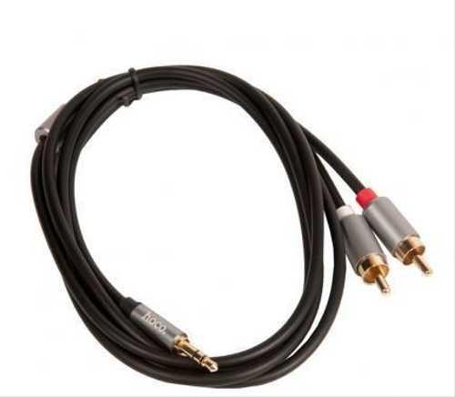 Аудиокабель hoco UPA10 2xRCA - jack 3.5mm, 1.5м, с