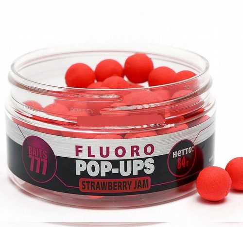 Бойлы Fluoro Pop-Up 777 (Лихоносовы) Strawberry Ja