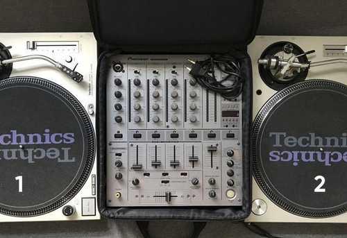 Technics SL-1200 MK5 Silver 2шт + shure M44-7 2 шт