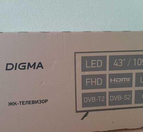 Телевизор Digma 43 дюйма full hd новый