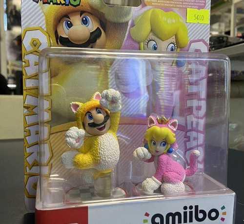 Фигурка Amiibo Super Mario Cat Mario & Cat Peach