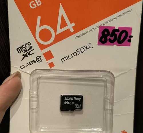 Карта памяти microsd 64 гб