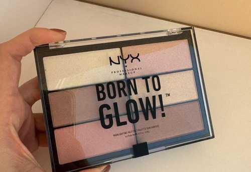 NYX Born to glow палетка хайлайтеров