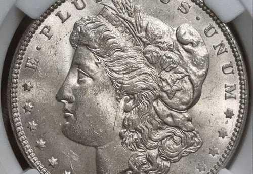 Монета доллар США Морган 1887 ms62