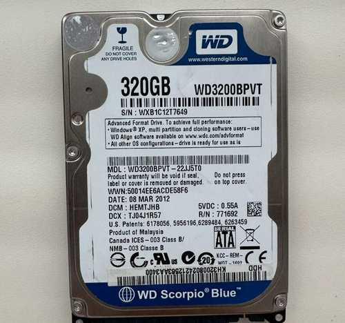 Жесткий диск wd 320 Gb