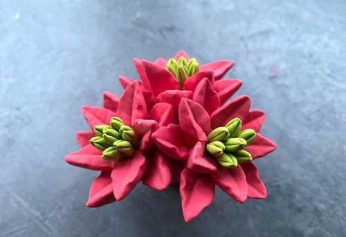 Силиконовая форма для мыла "Пуансеттия тройник"