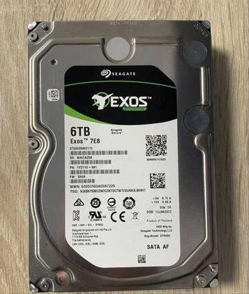 Жёсткий диск Seagate Exos 7E8 6tb