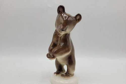 Статуэтка фарфоровая Бурый медведь 14,5 см лфз