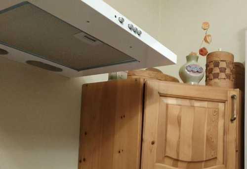 Шкаф кухонный настенный угловой из массива сосны