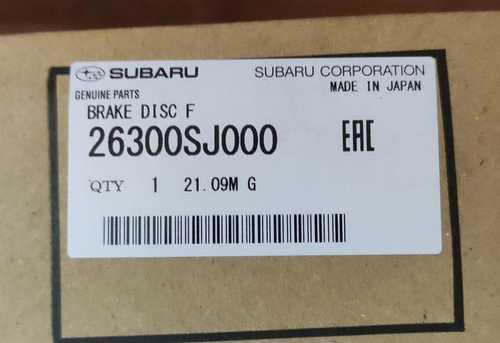 Диск тормозной передний subaru 26300SJ000