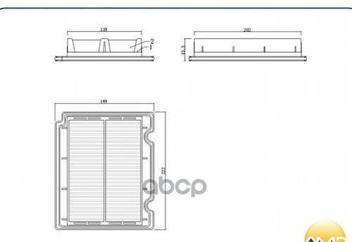 Фильтр воздушный Chevrolet Aveo 05-; Ravon R3 1
