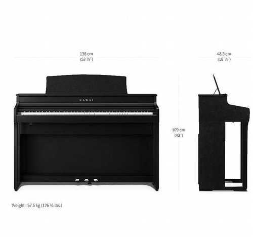 Kawai CA401 B цифровое пианино механика Grand Feel