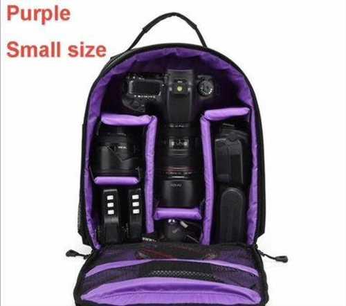 Легкий Фоторюкзак для камеры компактный Фиолетовый