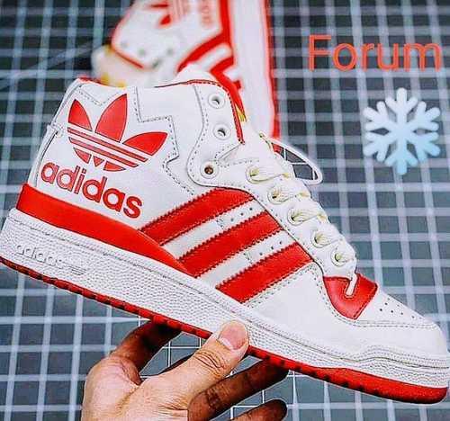 Кроссовки Зимние Adidas Forum Original из Кожи