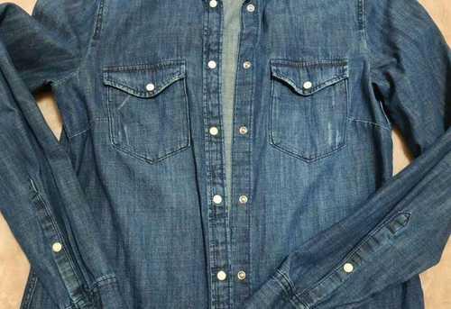 Рубашка XS HM джинсовая