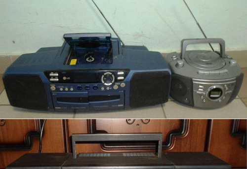 Магнитолы кассетные LG,Vitek,магнитофон Союз М220С
