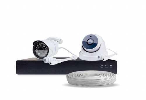 Комплект видеонаблюдения IP Ps-Link 2 камеры