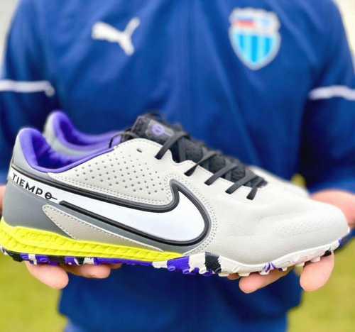Сороконожки Nike Tiempo Legend 9 White&Grey line