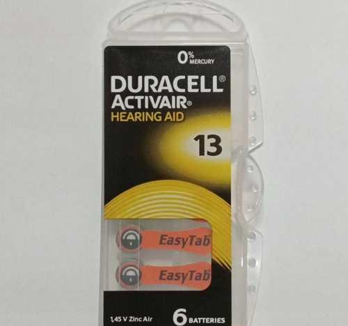 Батарейка Duracell ZA13 (6 штук)