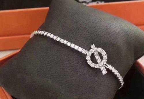 Золотой браслет Hermes 10.7 гр 2.43ct